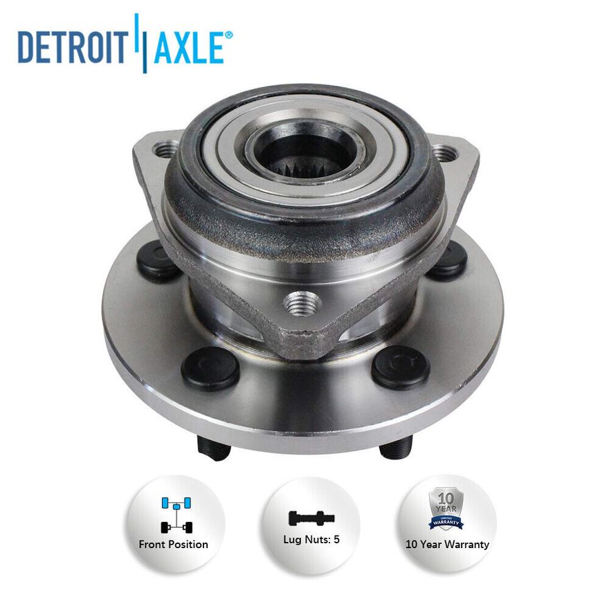 Front Wheel Hub and Bearings (Pair)