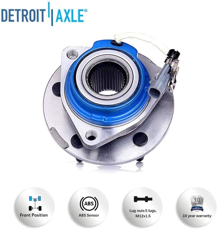 Front Wheel Hub and Bearings (Pair)