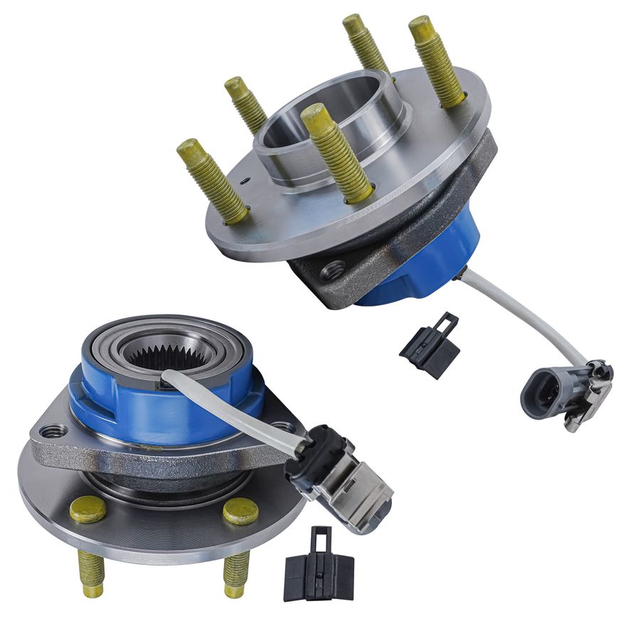 Front Wheel Hub and Bearings (Pair)