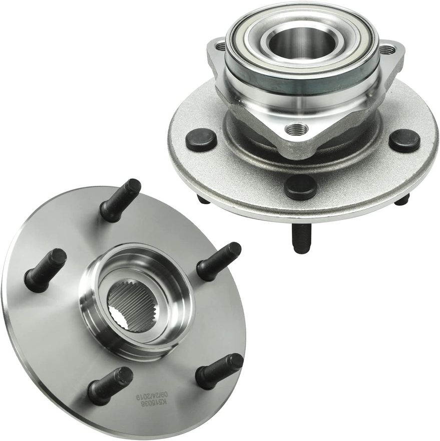 2005 Jeep Liberty Front Wheel Hub and Bearings (Pair)