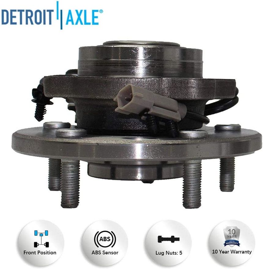 2004 Chrysler Pacifica Front Wheel Hub and Bearings (Pair)