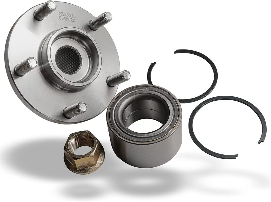 Front Wheel Hub and Bearings (Pair)