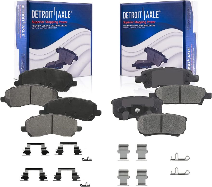 2009 Dodge Caliber 4pc Front & Rear Ceramic Brake Pads Kit