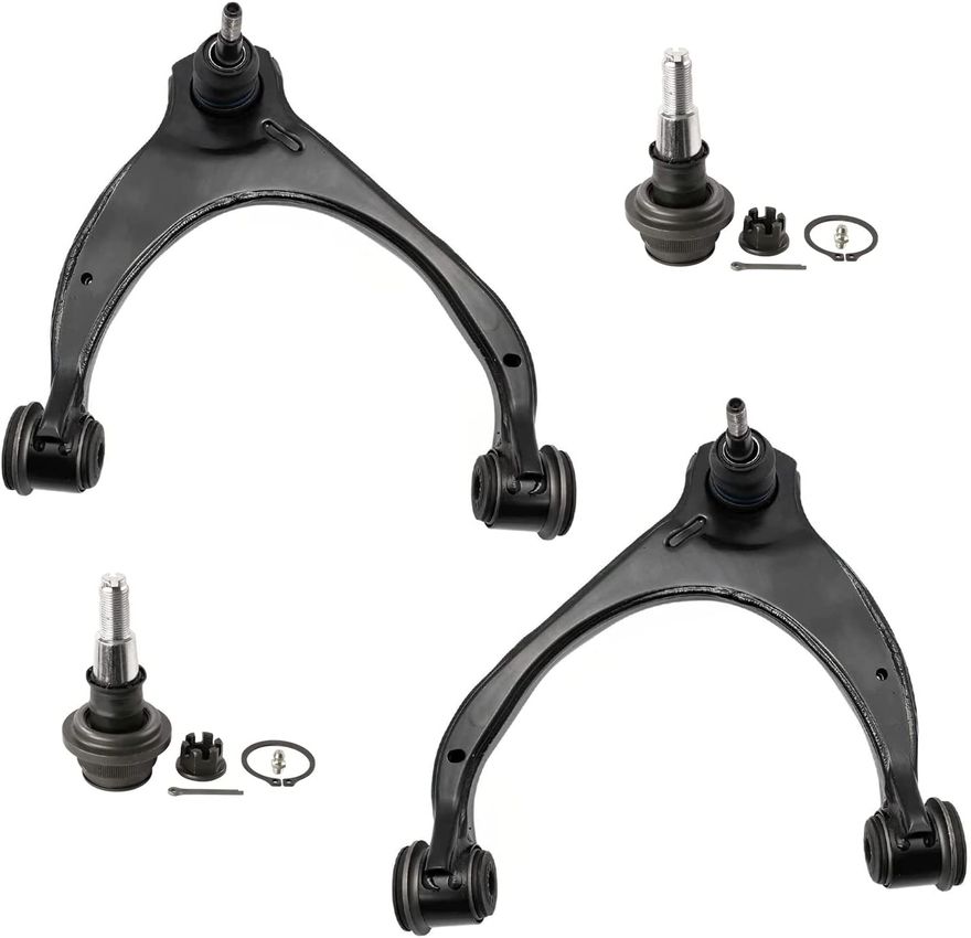 4pc Front Upper Control Arms Lower Ball Joints Suspension Kit