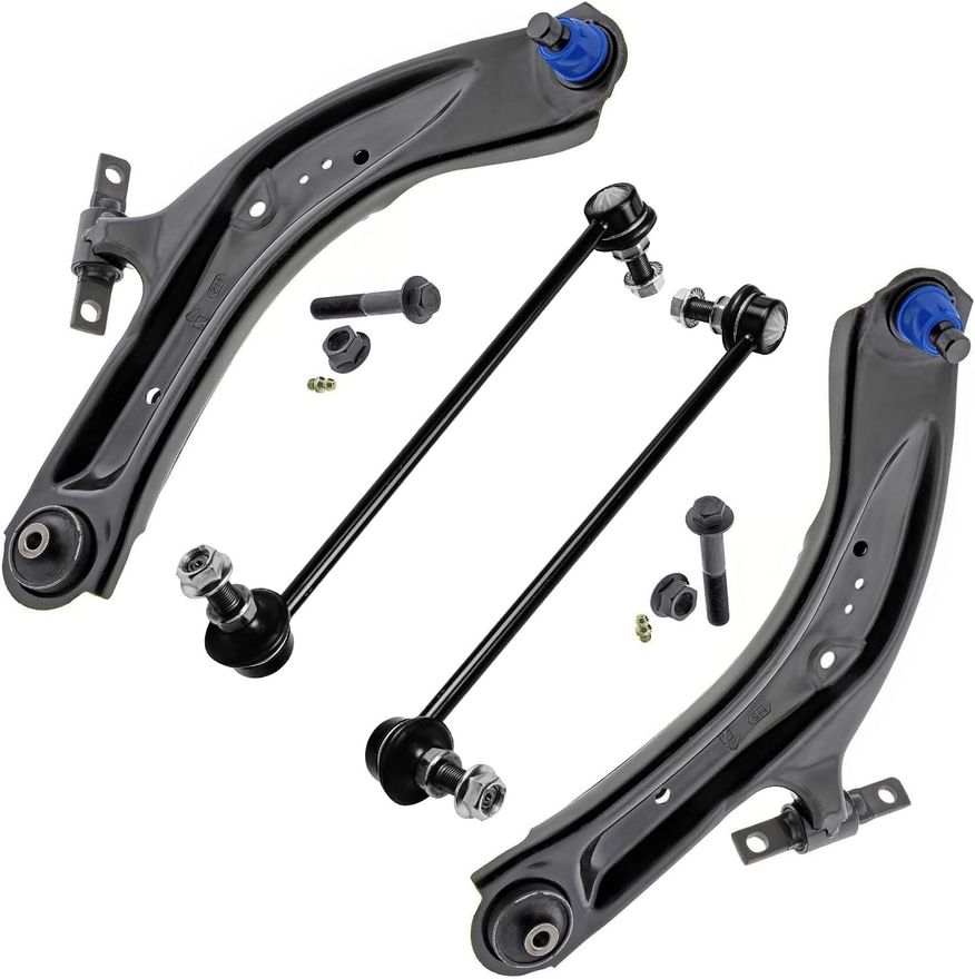 4pc Front Lower Control Arms Sway Bar Links Suspension Kit