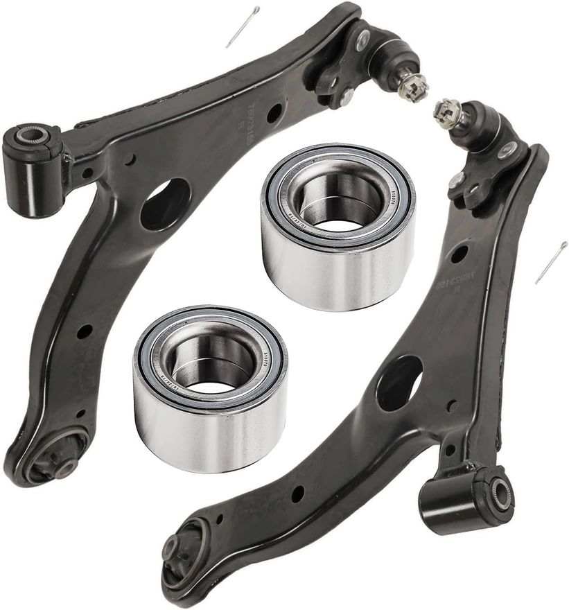 2016 Toyota Corolla 4pc Front Lower Control Arms Wheel Bearings ...
