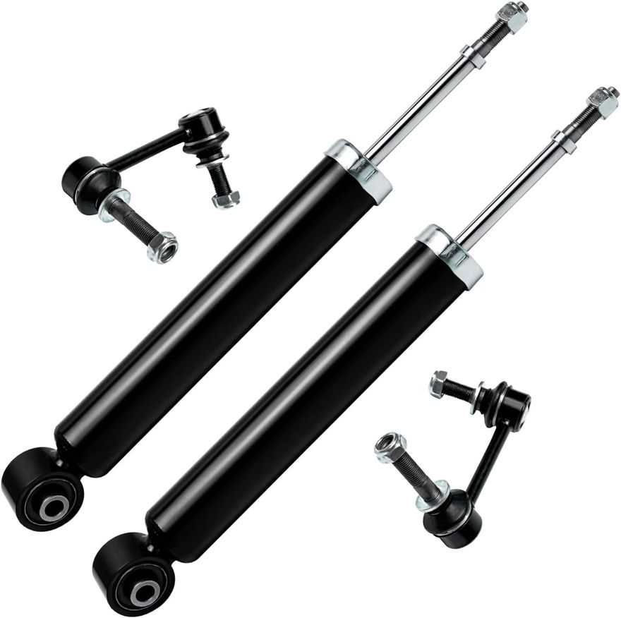 4pc Rear Shocks Sway Bar Links Suspension Kit