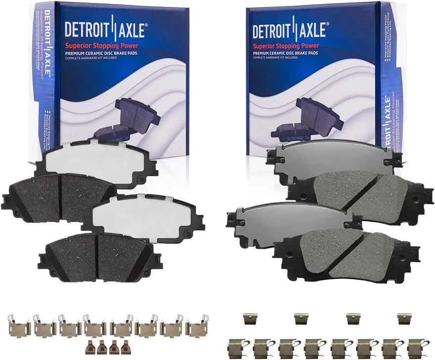2019 Toyota RAV4 4pc Front & Rear Ceramic Brake Pads Kit