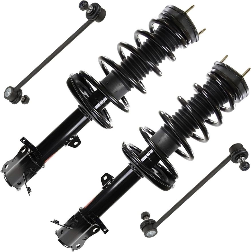 4pc Rear Struts Sway Bar Links Suspension Kit