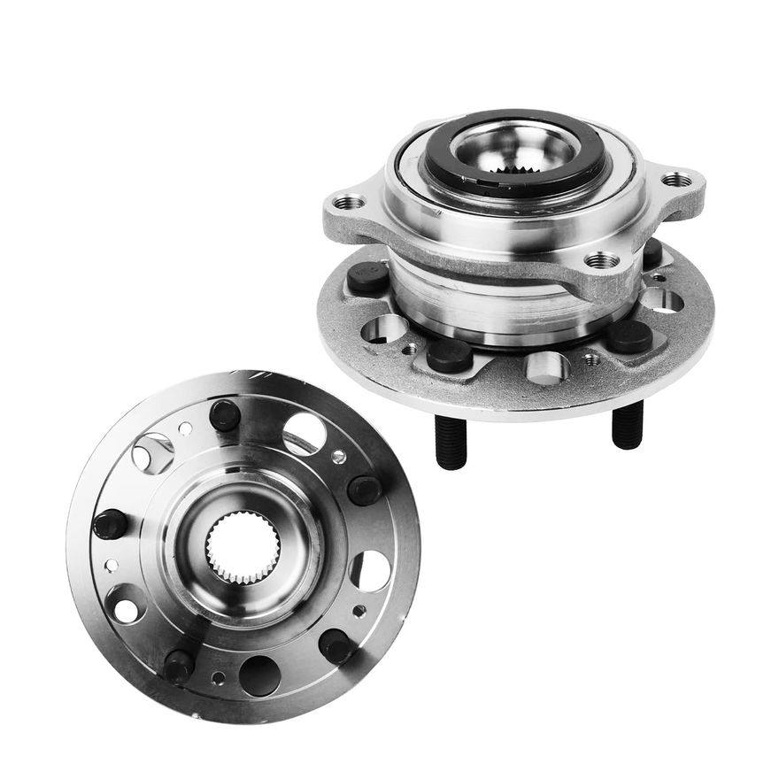 Front Wheel Hub and Bearings (Pair)