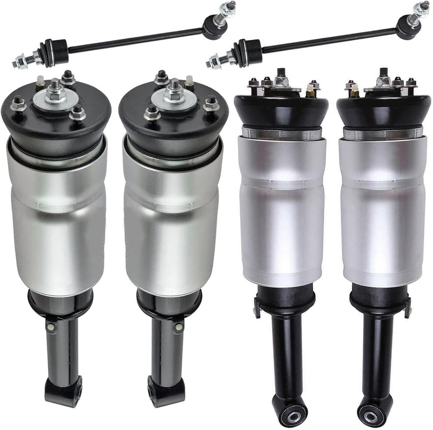 2011 Land Rover LR4 6pc Front & Rear Air Struts Sway Bar Links ...