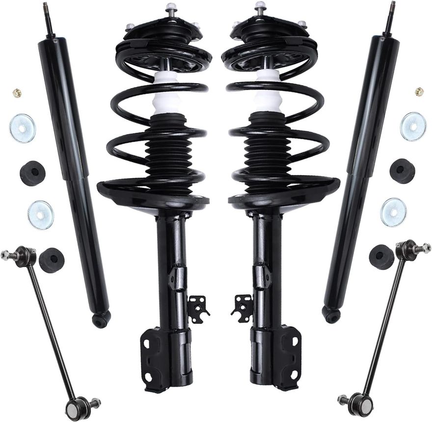 2001 Toyota RAV4 6pc Front Struts Rear Shocks Sway Bar Links Suspension Kit