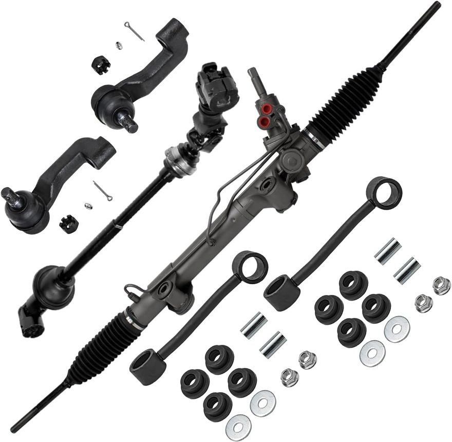 6pc Rack and Pinion Lower Intermediate Steering Shaft Suspension Kit