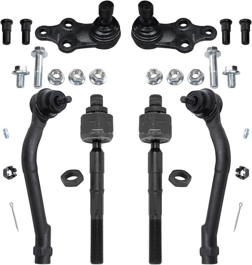 2015 Hyundai Tucson 6pc Front Inner Outer Tie Rods Lower Ball Joints ...