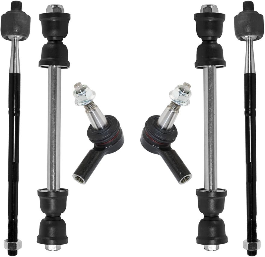 2018 Chevrolet Colorado 6pc Front Inner Outer Tie Rods Sway Bar Links ...