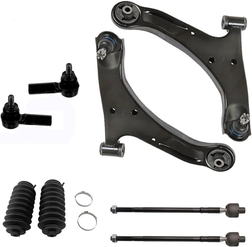 2013 Suzuki Grand Vitara 8pc Front Lower Control Arms Inner Outer Tie ...