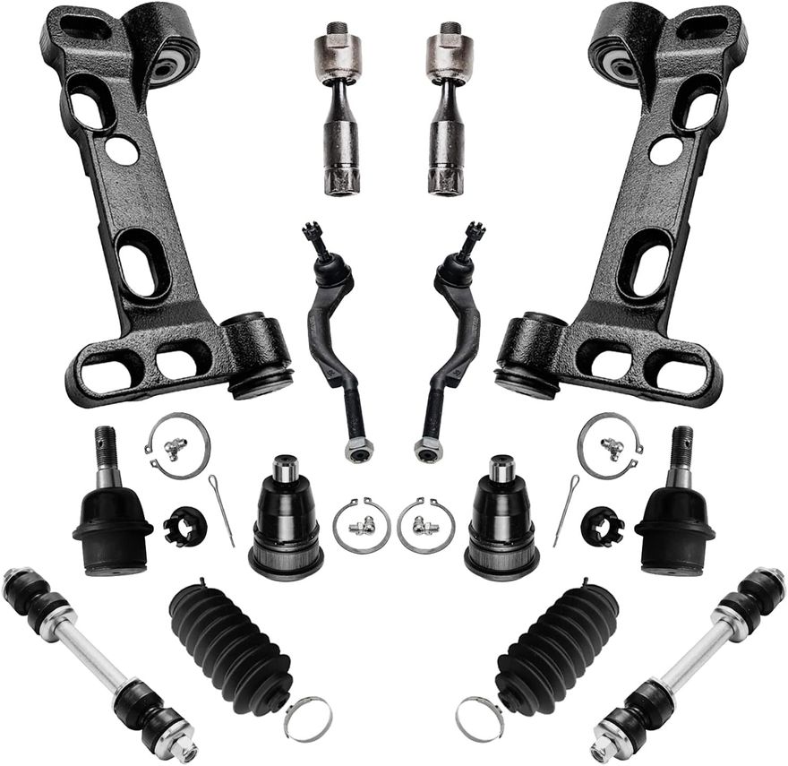 14pc Front Lower Control Arm Support Brackets Sway Bar Links Suspension Kit