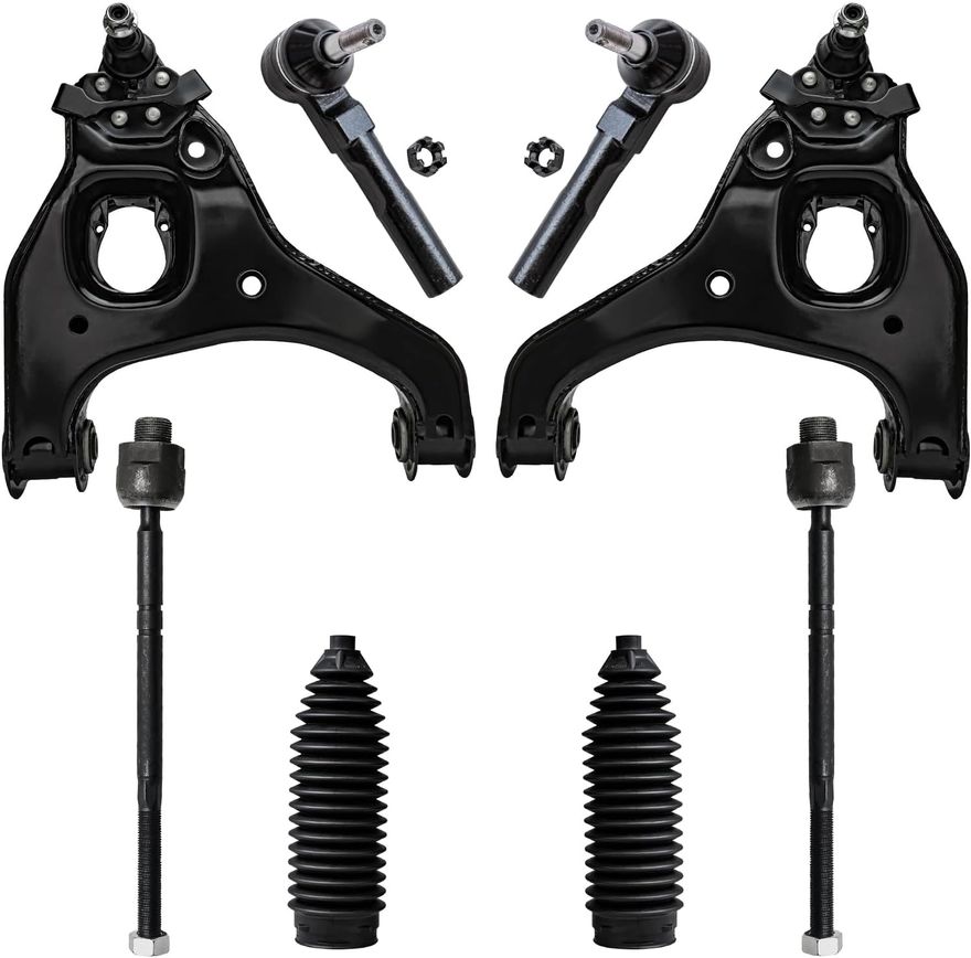 2002 Chevrolet Silverado 1500 8pc Front Lower Control Arms Inner Outer ...