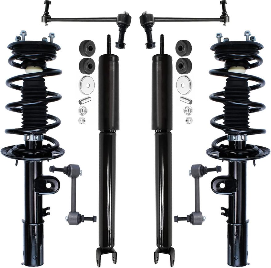 8pc Front Struts Rear Shocks Sway Bar Links Suspension Kit
