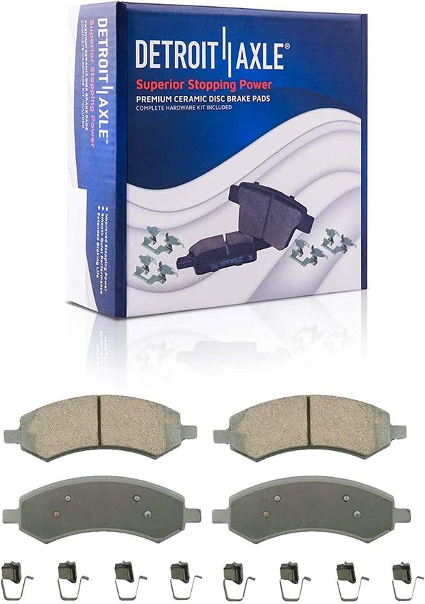 8pc Front & Rear Drilled Slotted Rotors and Ceramic Brake Pads Kit