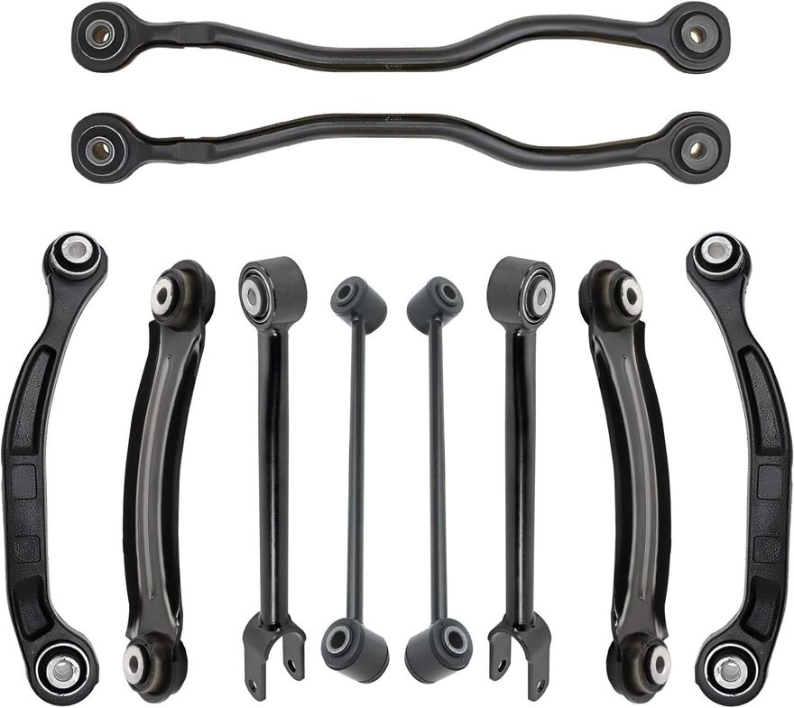 10pc Rear Upper Lower Forward Rearward Control Arms Suspension Kit