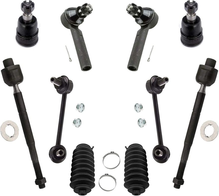 2007 Toyota 4Runner 10pc Front Tie Rods Sway Bar Links Lower Ball ...