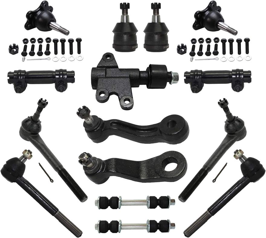 1995 GMC C2500 15pc Front Upper Lower Ball Joints Sway Bar Links Tie ...
