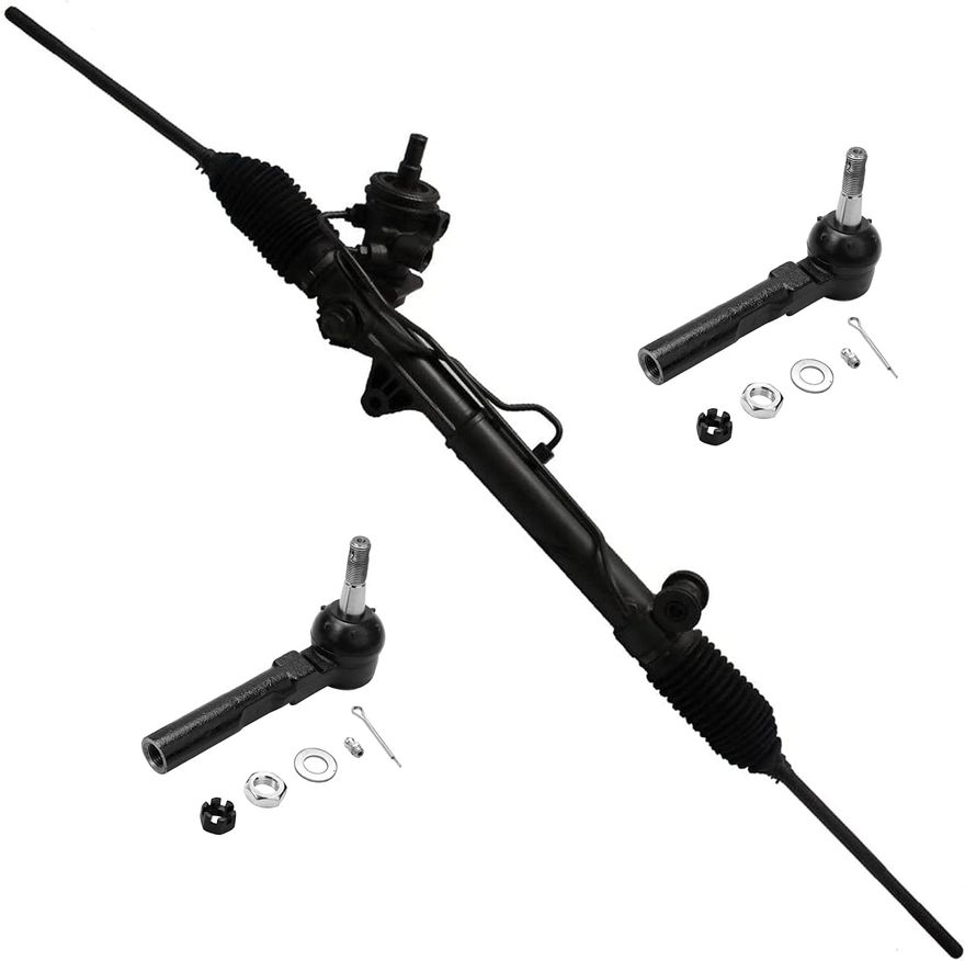 Front Power Steering Rack and Pinion Outer Tie Rods Suspension Kit