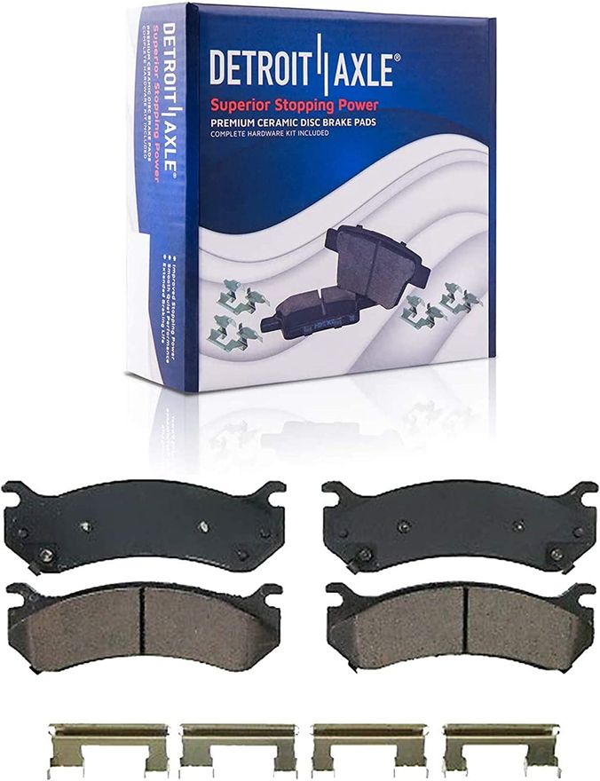 8pc Front & Rear Drilled Slotted Rotors and Ceramic Brake Pads Kit