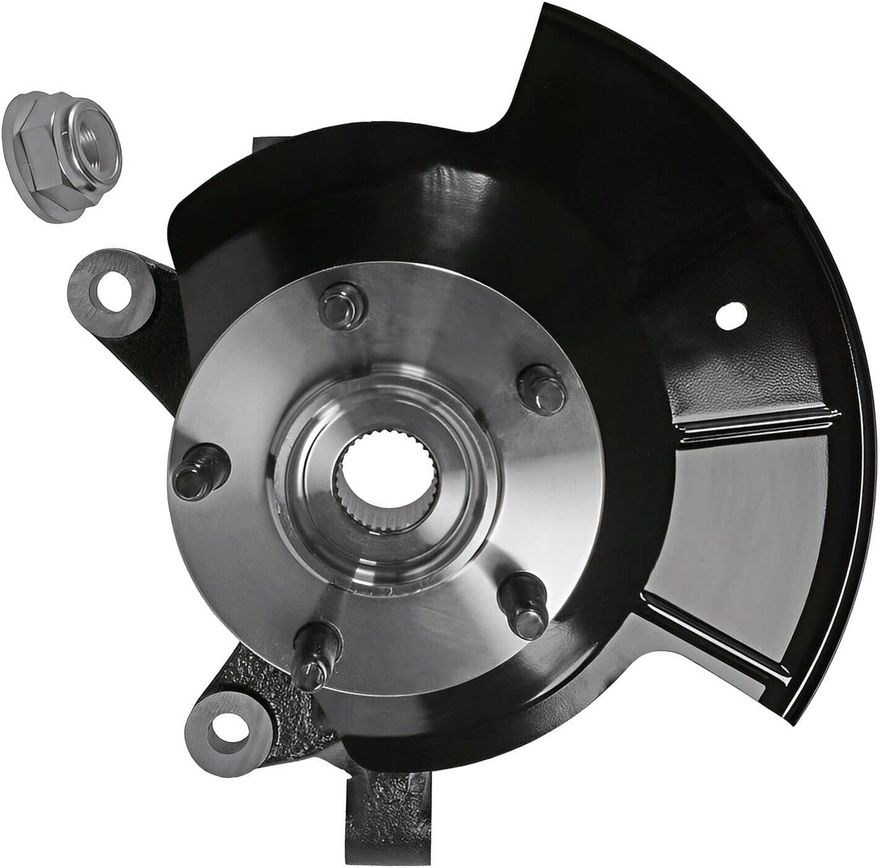 Front Steering Knuckles and Wheel Hub Bearings (Pair)