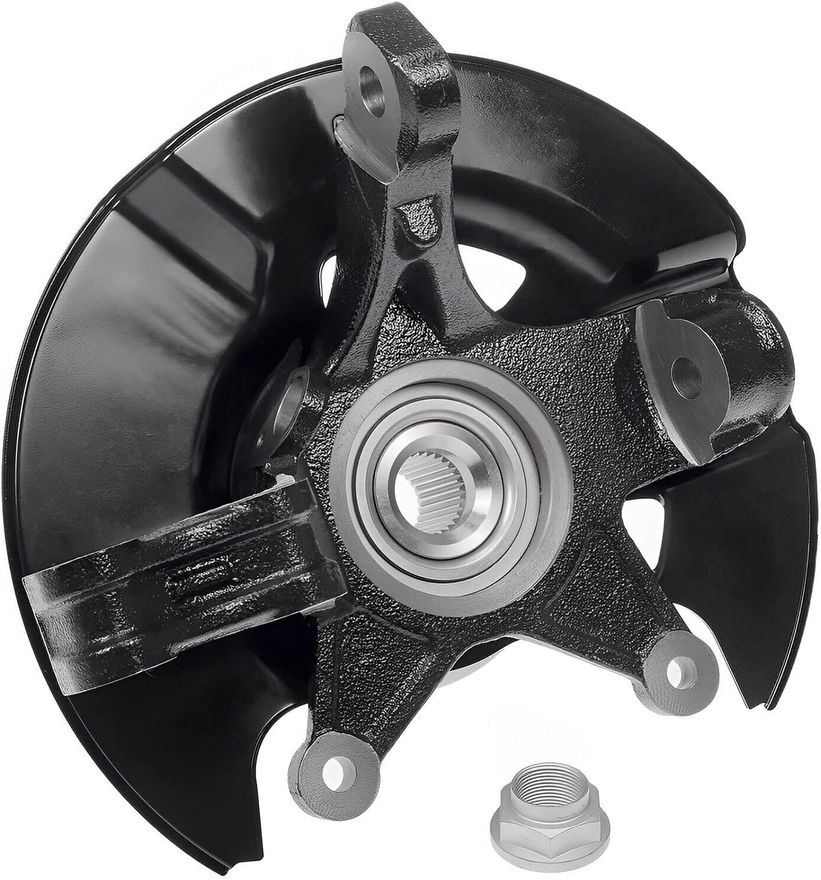 Front Steering Knuckles and Wheel Hub Bearings (Pair)