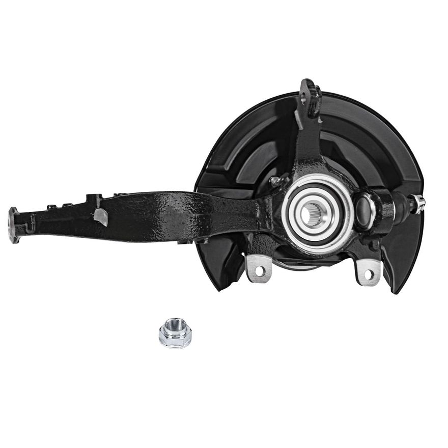 Front Driver Side Steering Knuckle and Wheel Hub Bearing