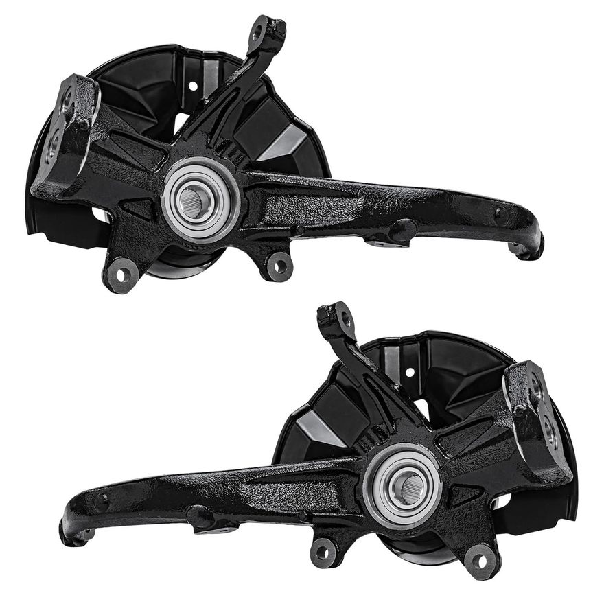 Front Steering Knuckles and Wheel Hub Bearings (Pair)